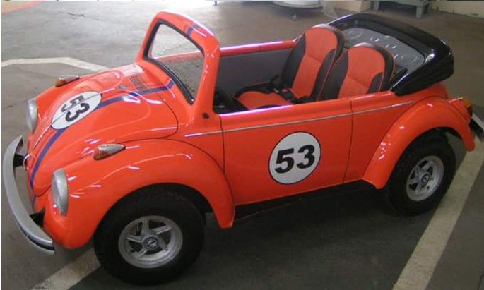 MINICAR VEÍCULOS - Mini Fusca Herbie Laranja Motorizado