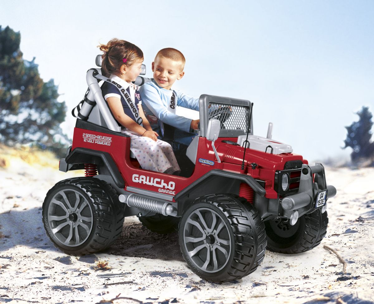 MINICAR VEÍCULOS - Mini Veiculo Jeep Elétrica Gaucho Grande Red Peg Perego